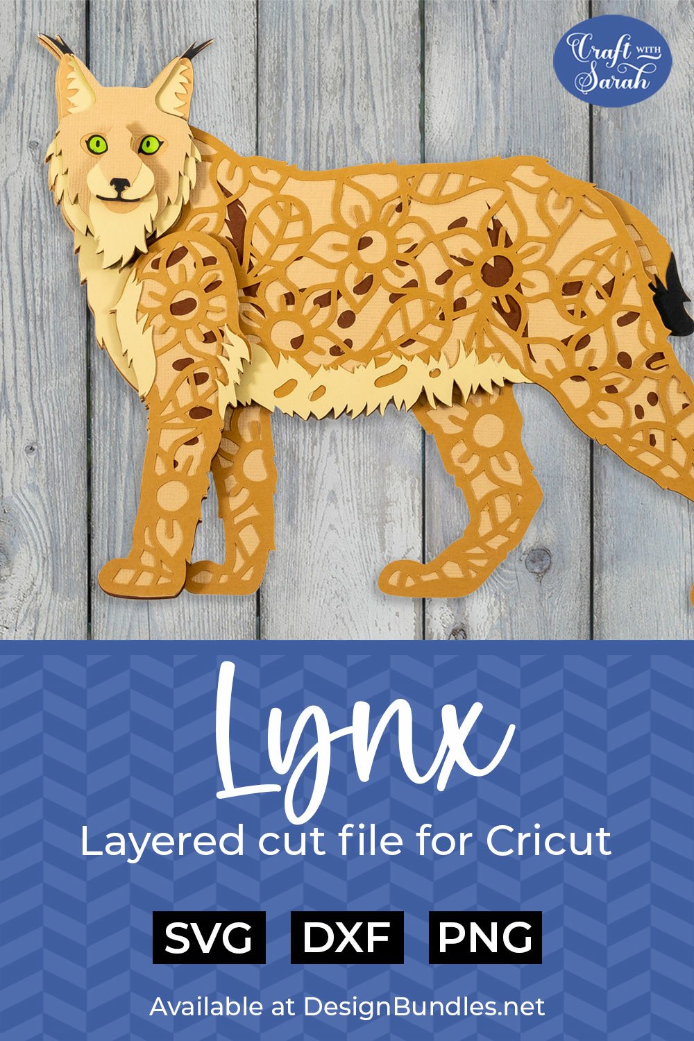 Lynx SVG | 3D Layered Lynx Cat SVG | Wild Cat SVG