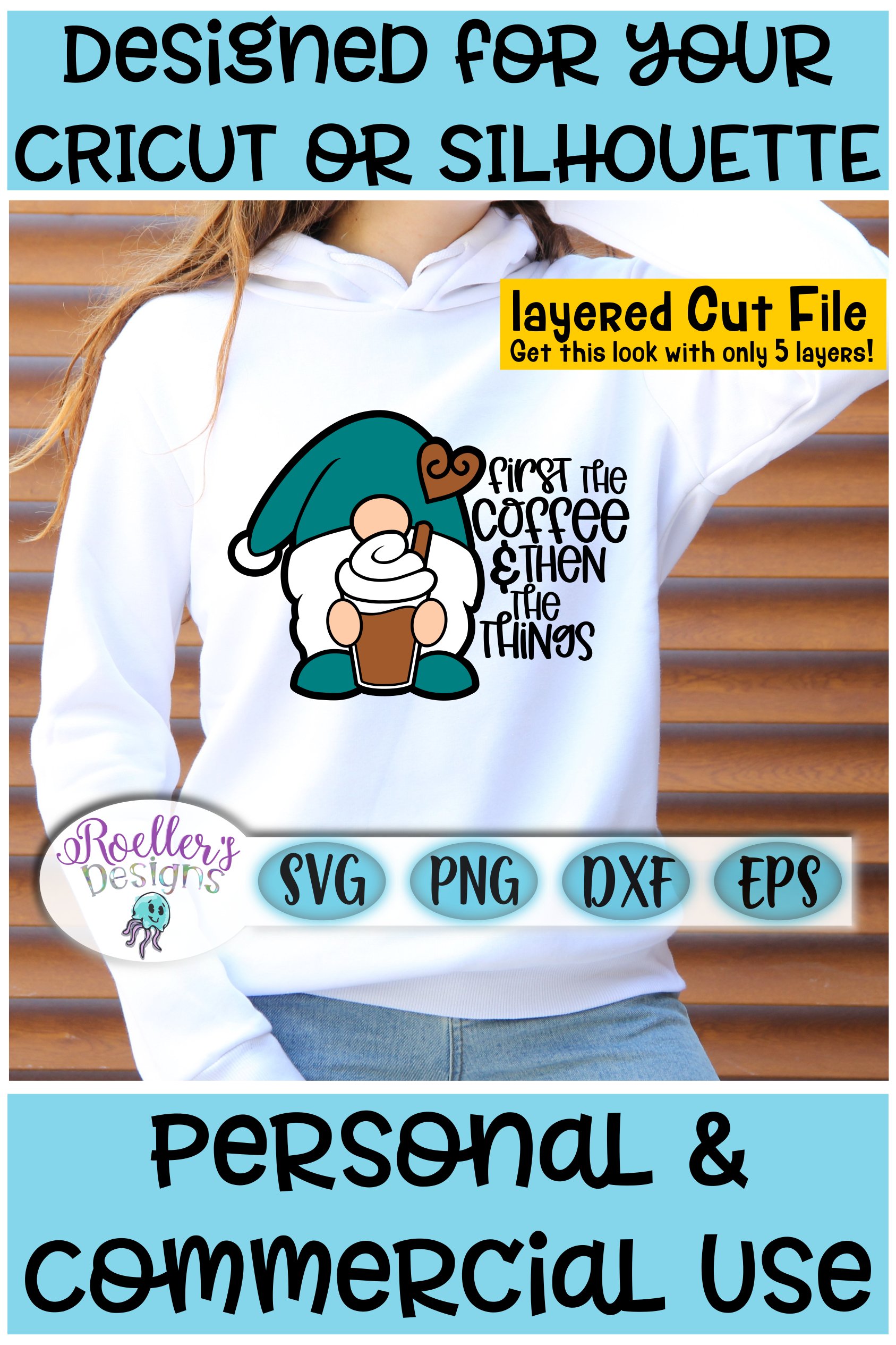 First the Coffee - A Fall Layered Cricut Cut File