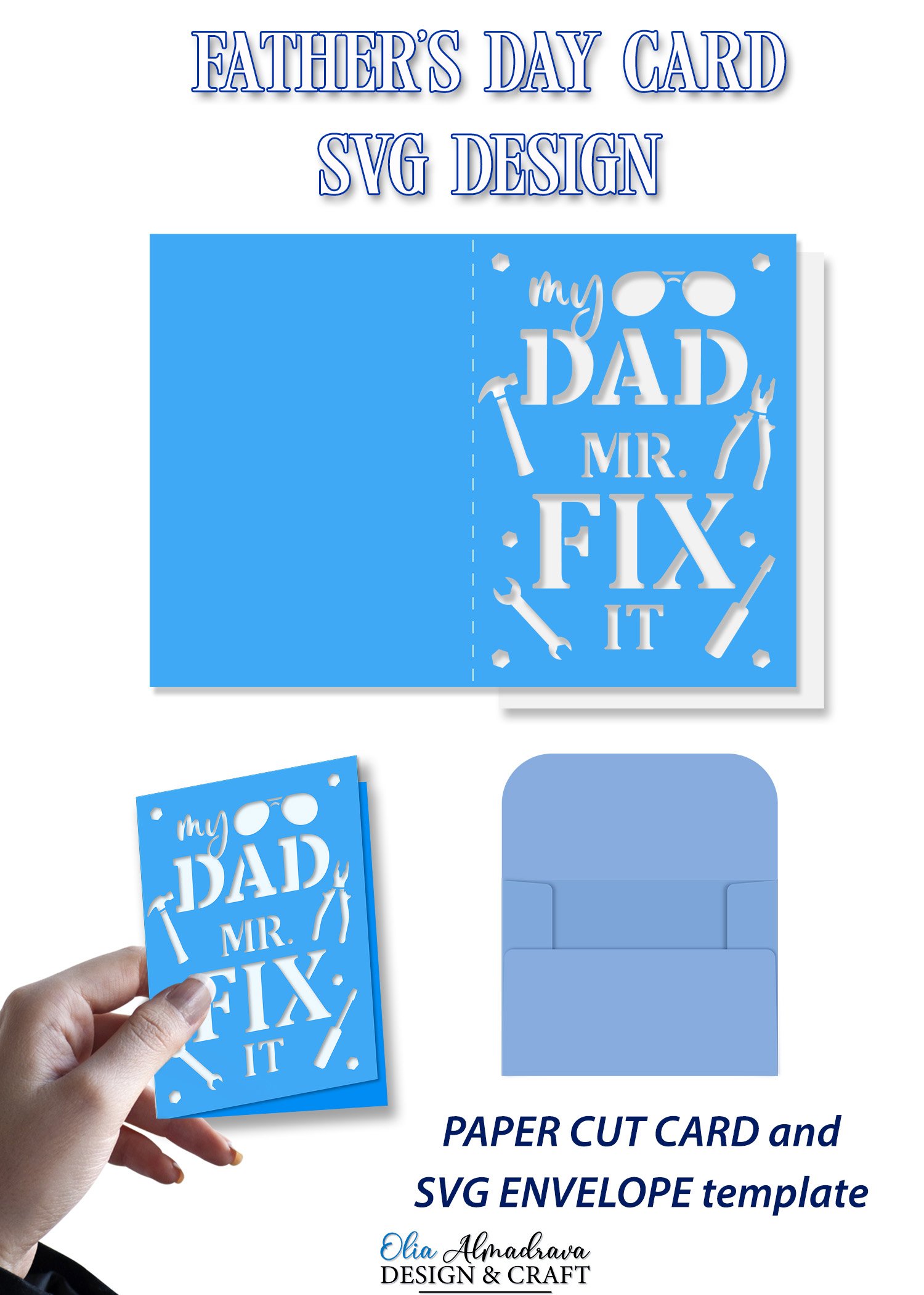 Fathers day Card Svg| My Dad Mr Fix It| Paper Cut Cricut svg