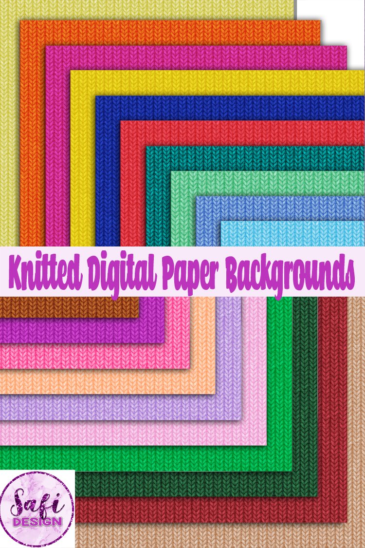 Knitted Texture Backgrounds - Digital Papers