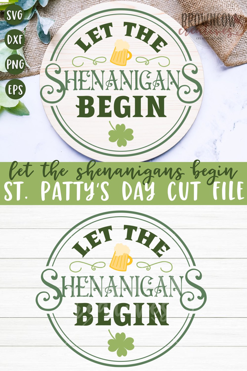 Let the Shenanigans Begin Round Sign Cut File