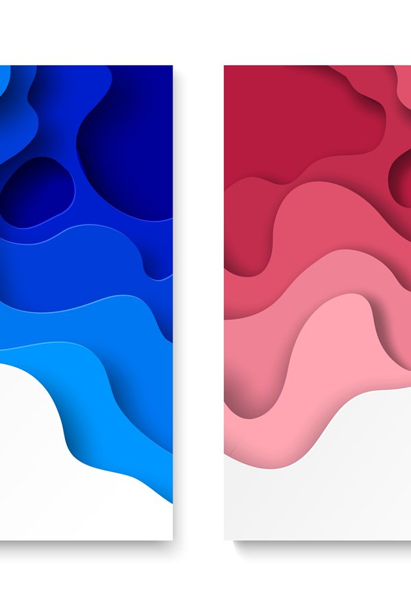 Cut out background paper. Abstract paper cut shapes, colourf