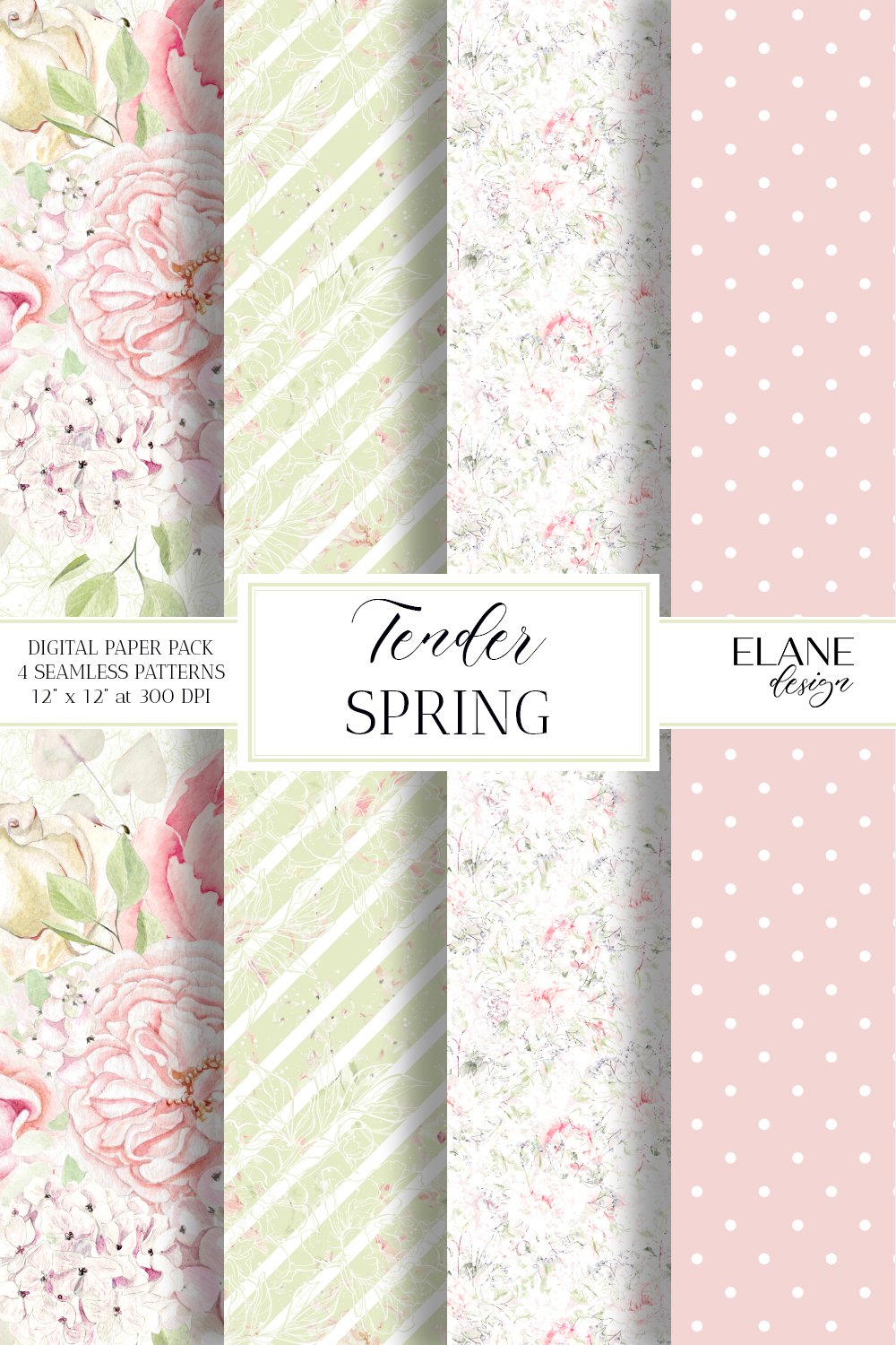 Spring Flowers Digital Paper, Romantic Seamless (4496565)