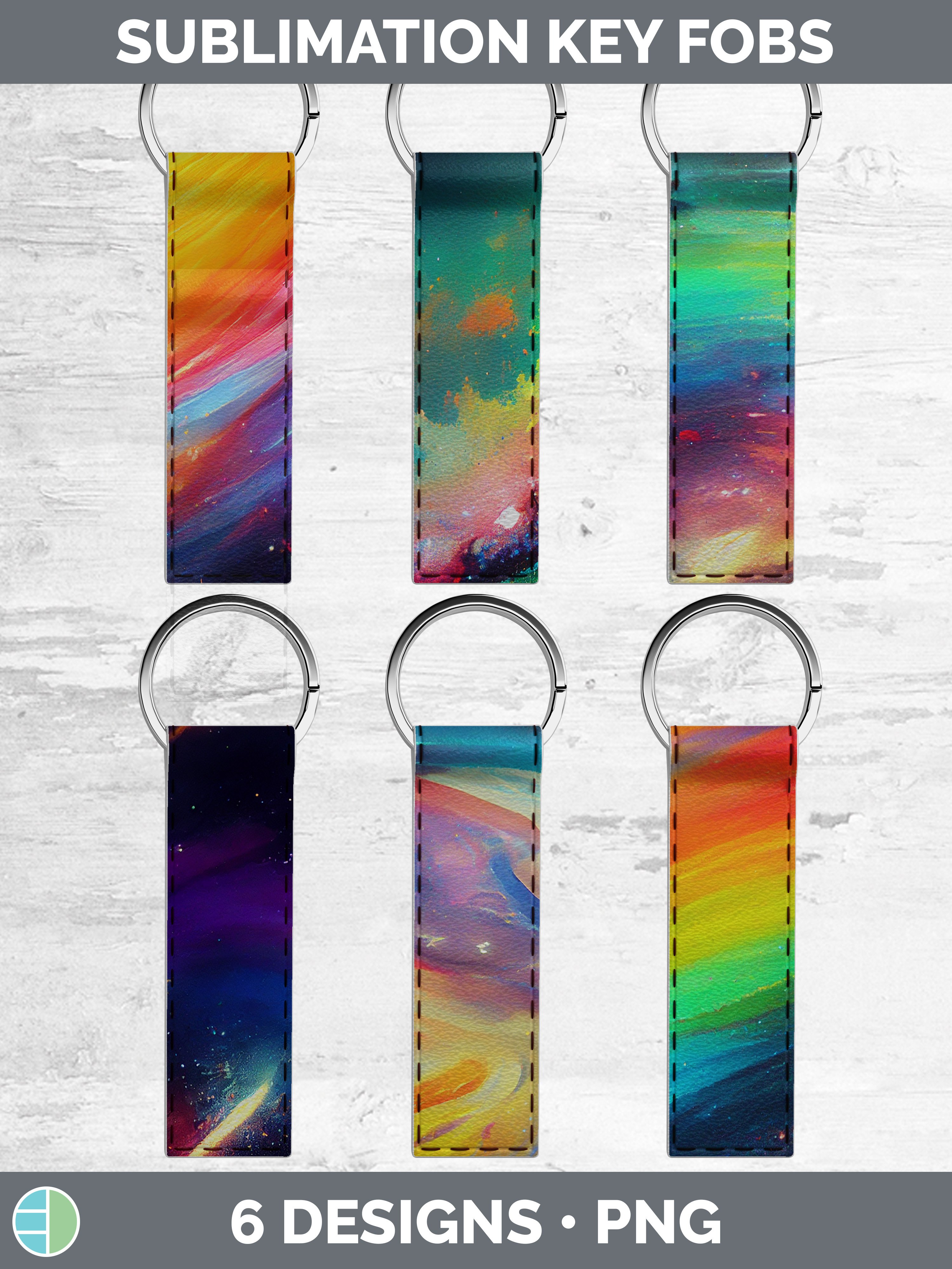Rainbow Key Fob | Wristlet Sublimation