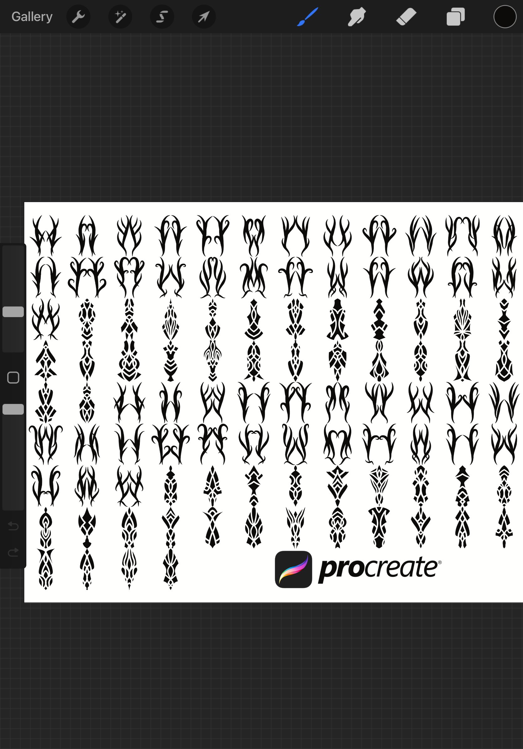 Ornament Polynesian Tribal Tattoos Set 1 Procreate Brush