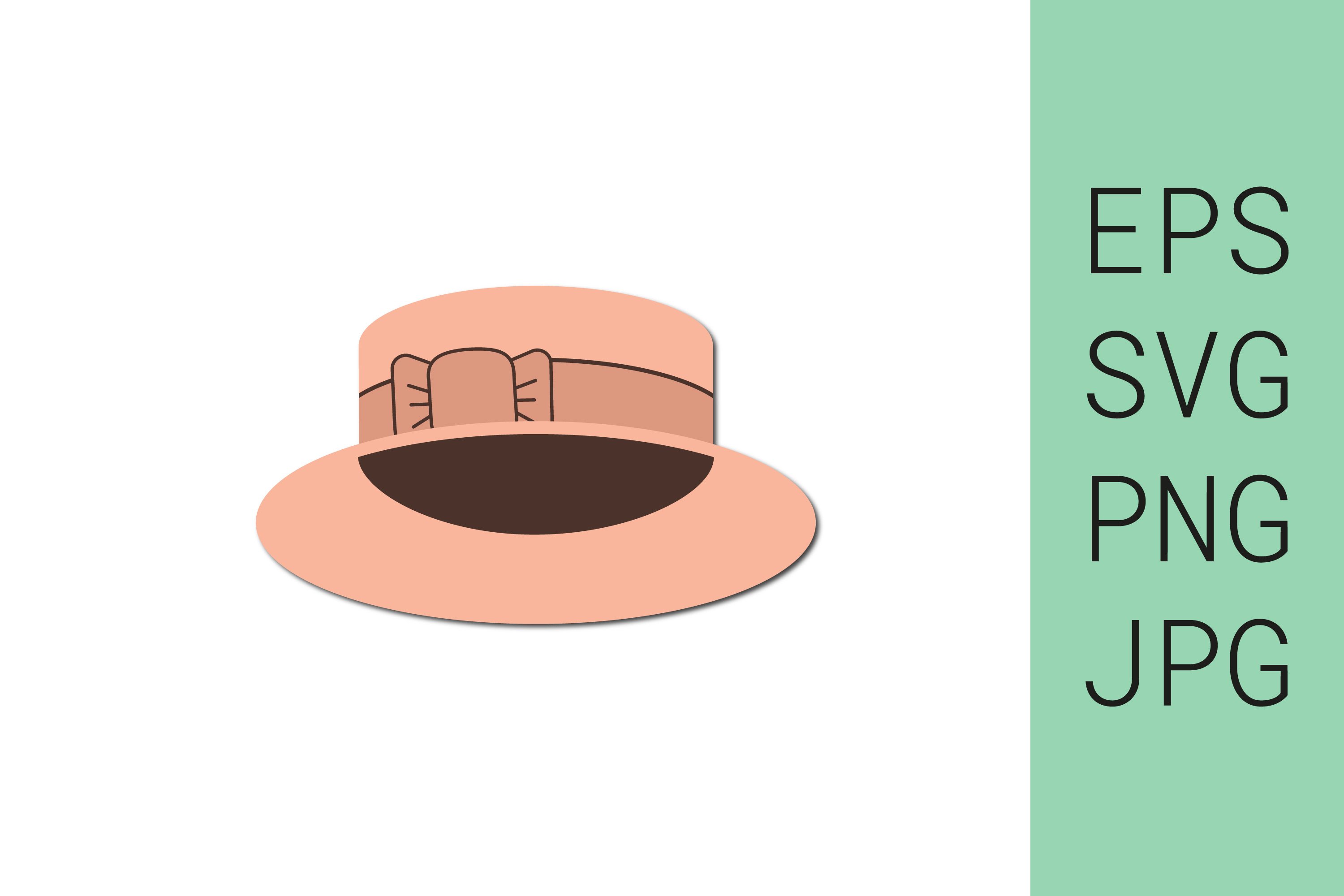 Elegant Felt Hat. Vector Illustration