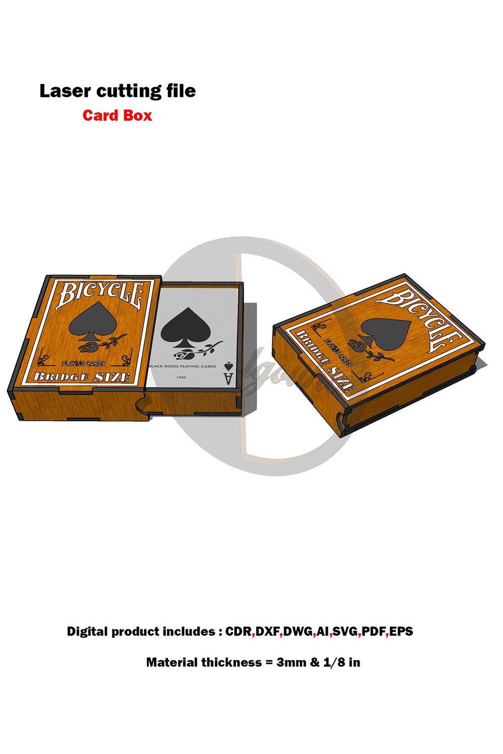 Card Box laser cutting file