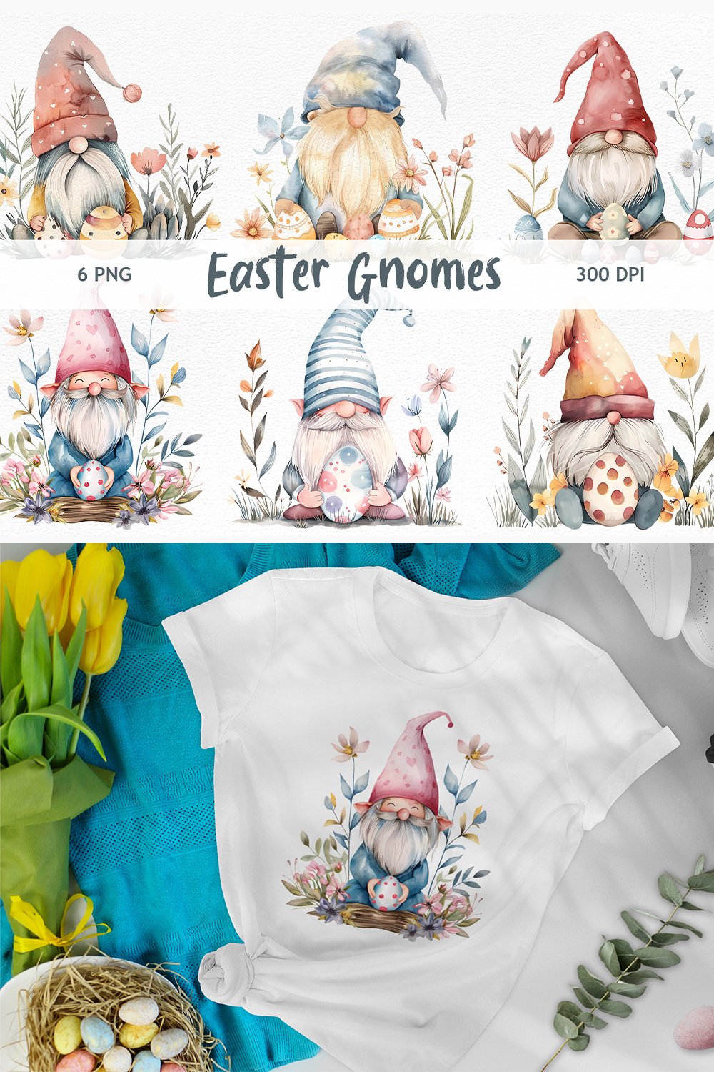 Easter Gnome Clipart 6 PNG