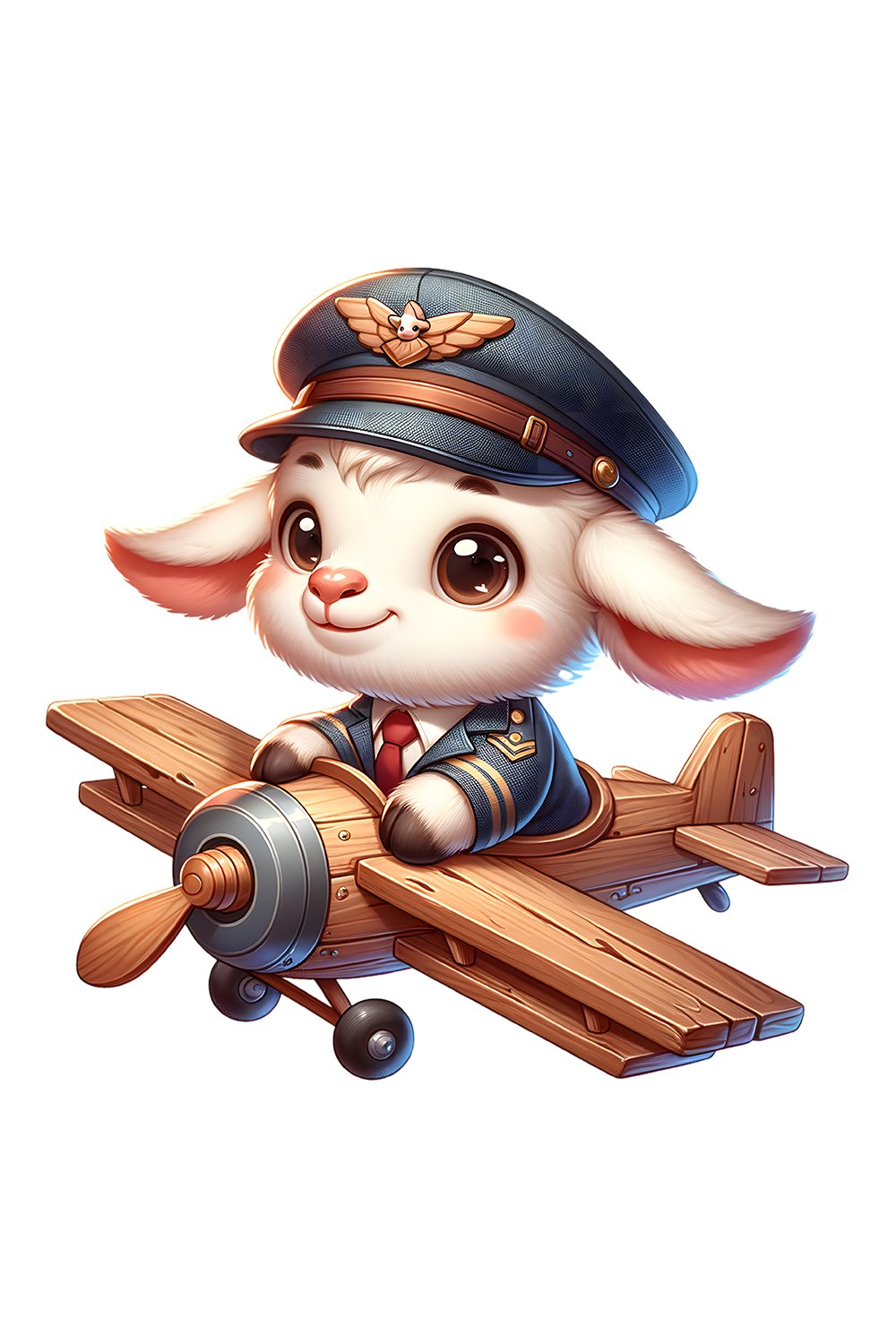 Goat Riding on the Plane PNG Sublimation Clipart