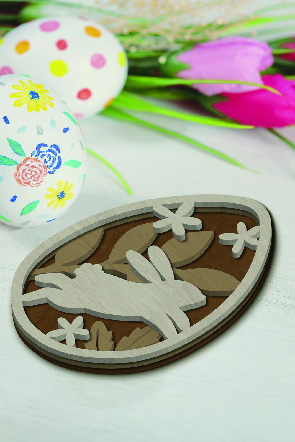 Easter Egg Ornament, Multilayer Cut File