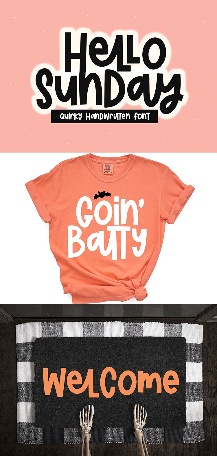 Hello Sunday - A Quirky Handwritten Font (916636) | Display | Font Bundles