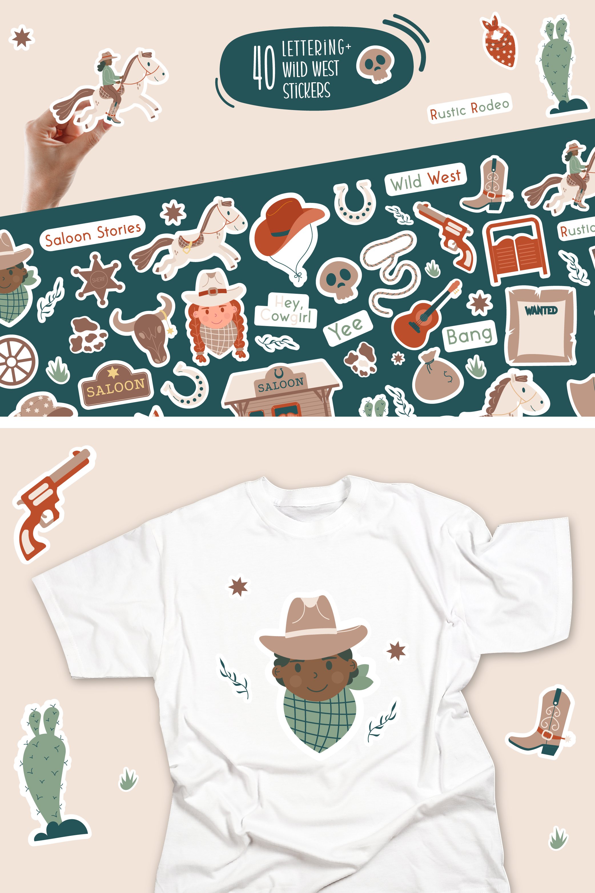 40 Wild west stickers (3770313)