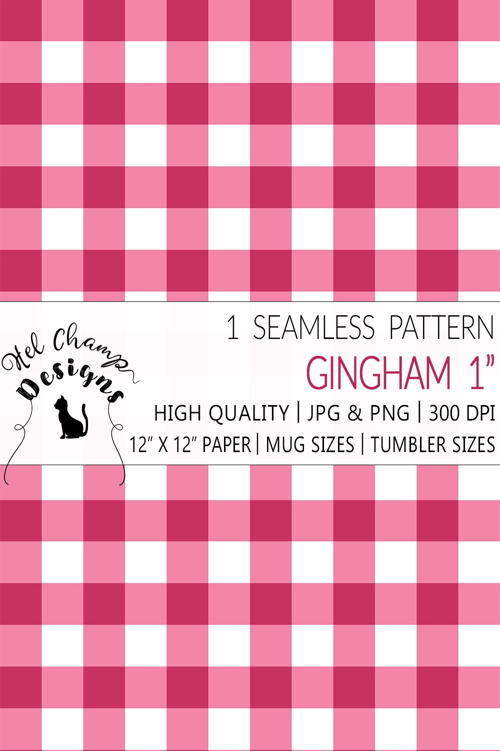 Gingham pink innuendo white scrapbooking vichy papers design
