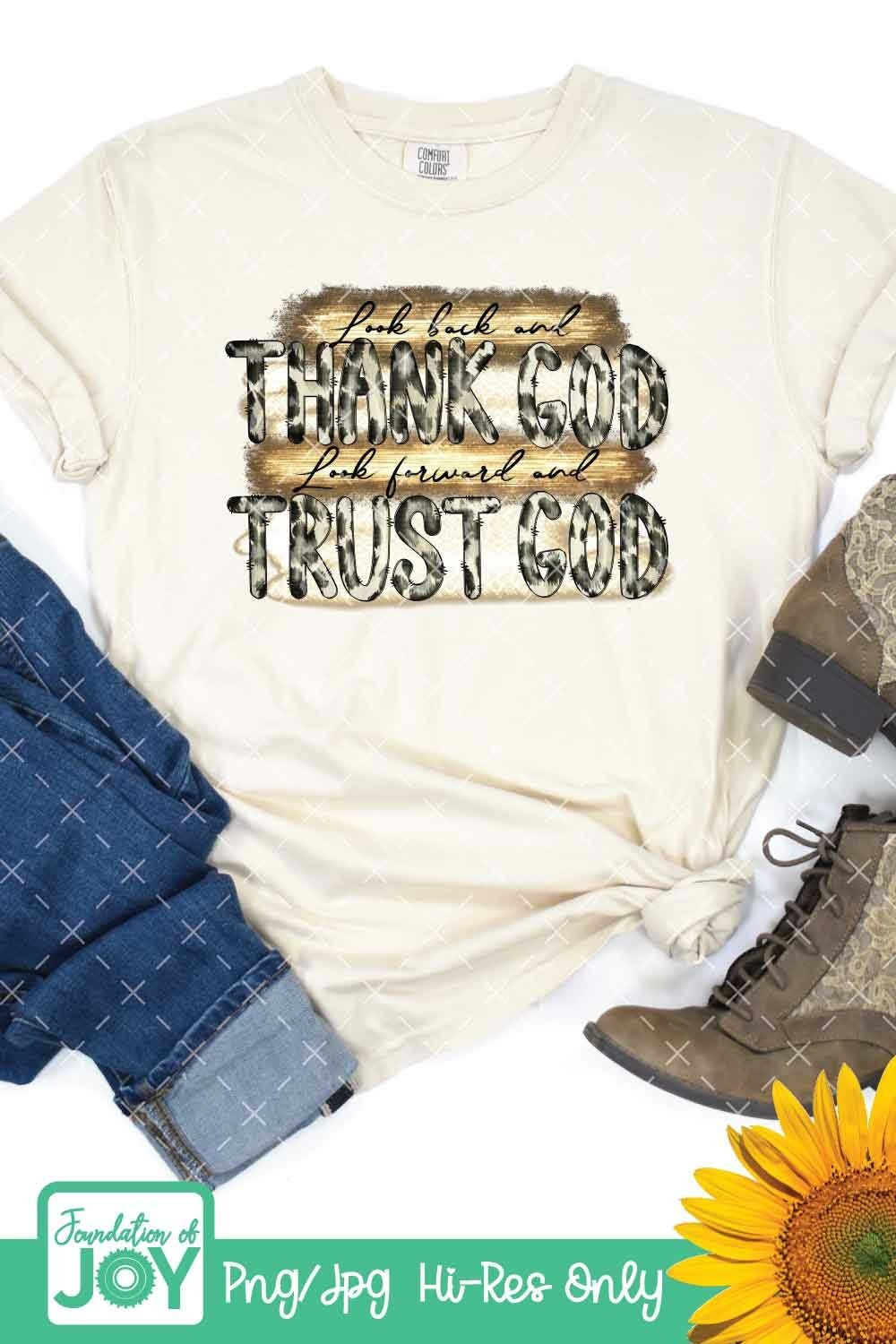 Look Back Thank God Png, Religious sublimation