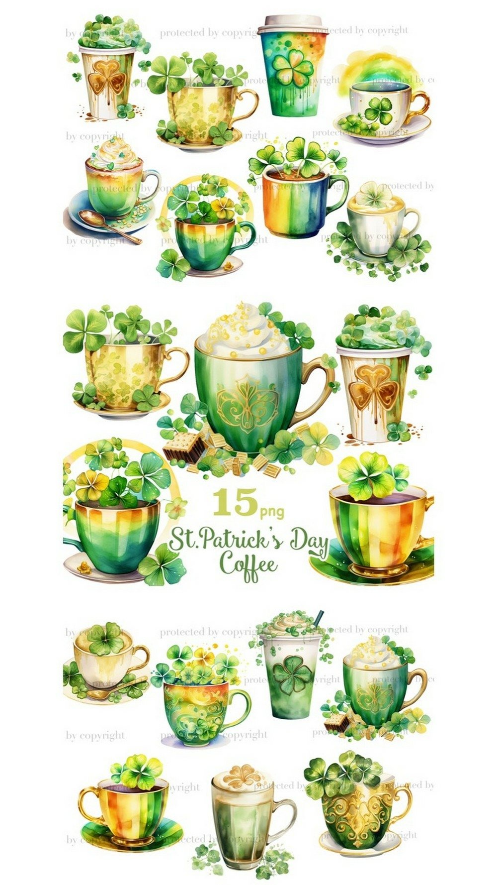 St.Patrick’s Day Clipart | St.Patrick’s Day Coffee PNG