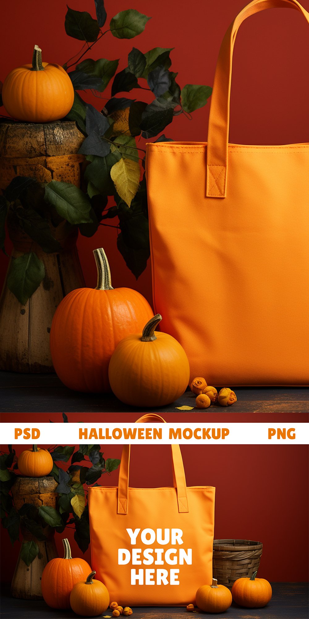 Halloween Mockup PSD PNG
