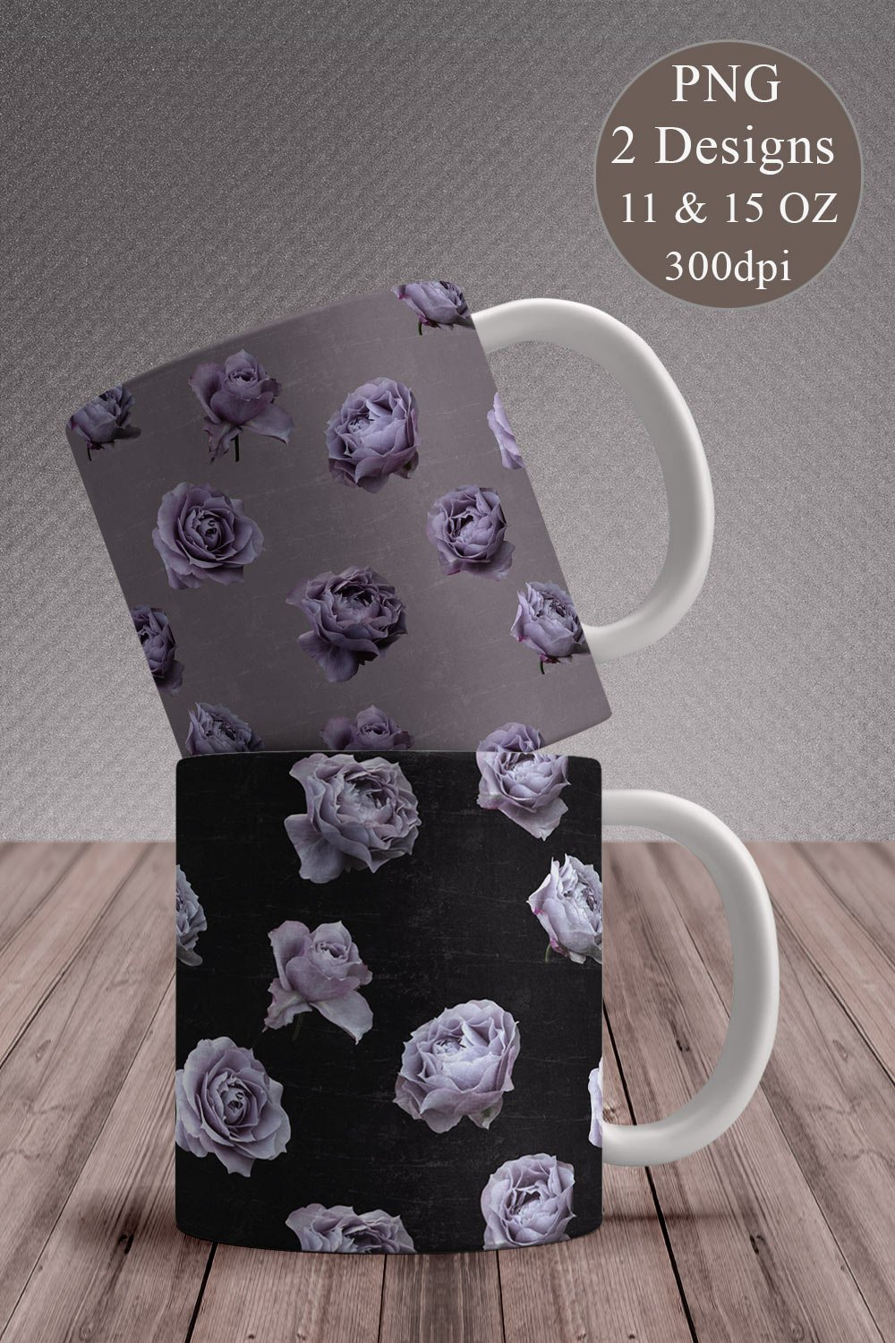 Roses Mug Sublimation Design 11oz & 15oz | Floral (2167086)
