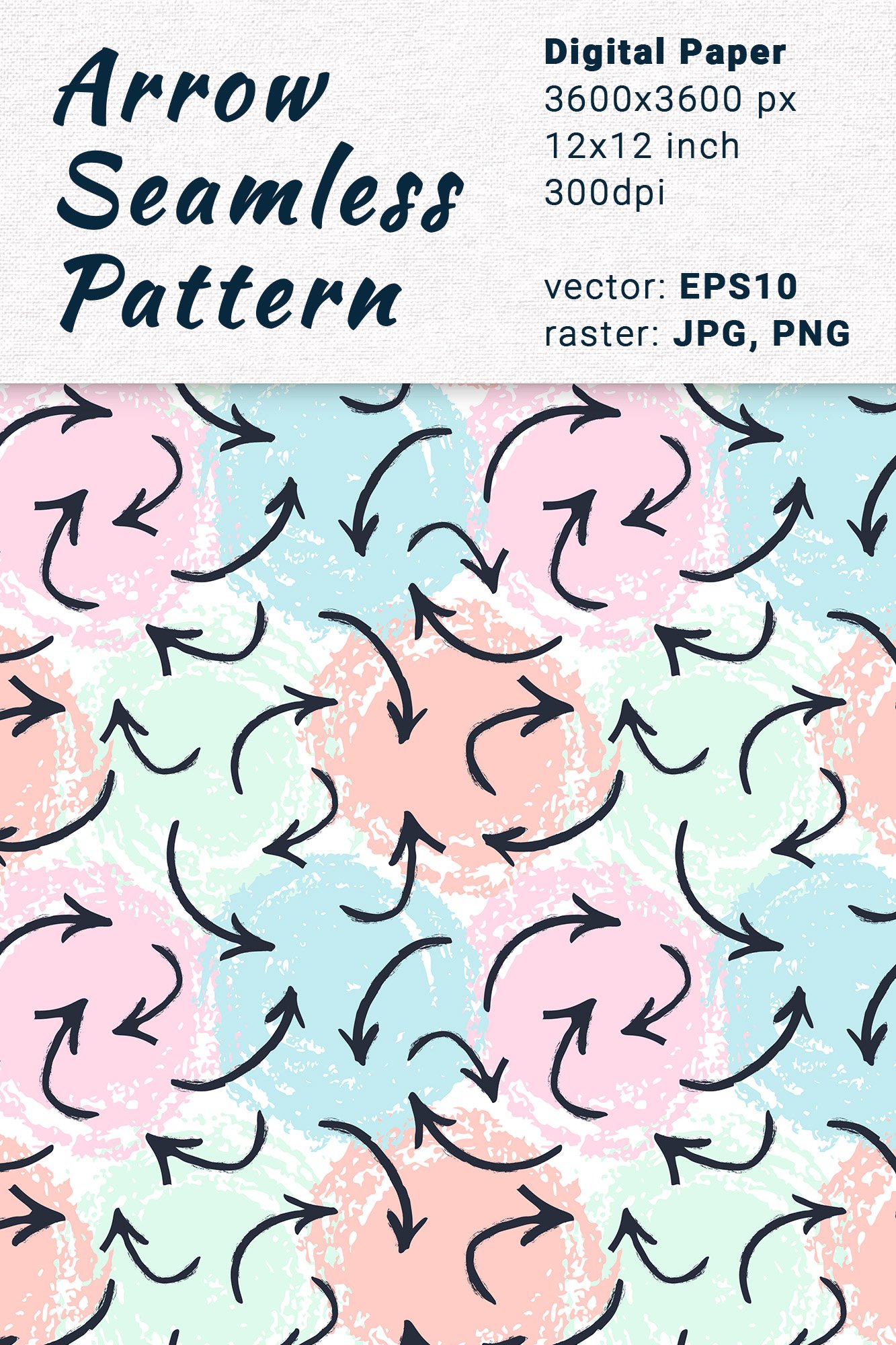 Arrows Digital Paper, Hand Drawn Arrow Seamless (787390)