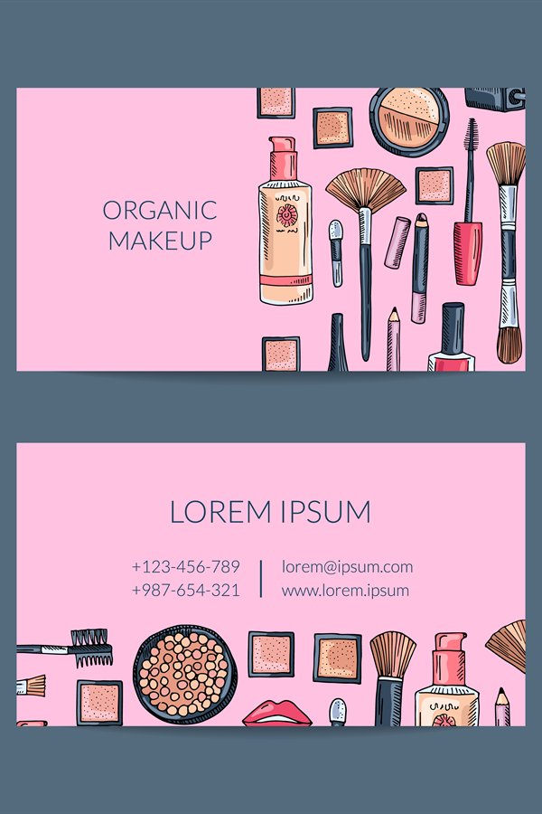 Vector business card template for beauty brand or (799610)