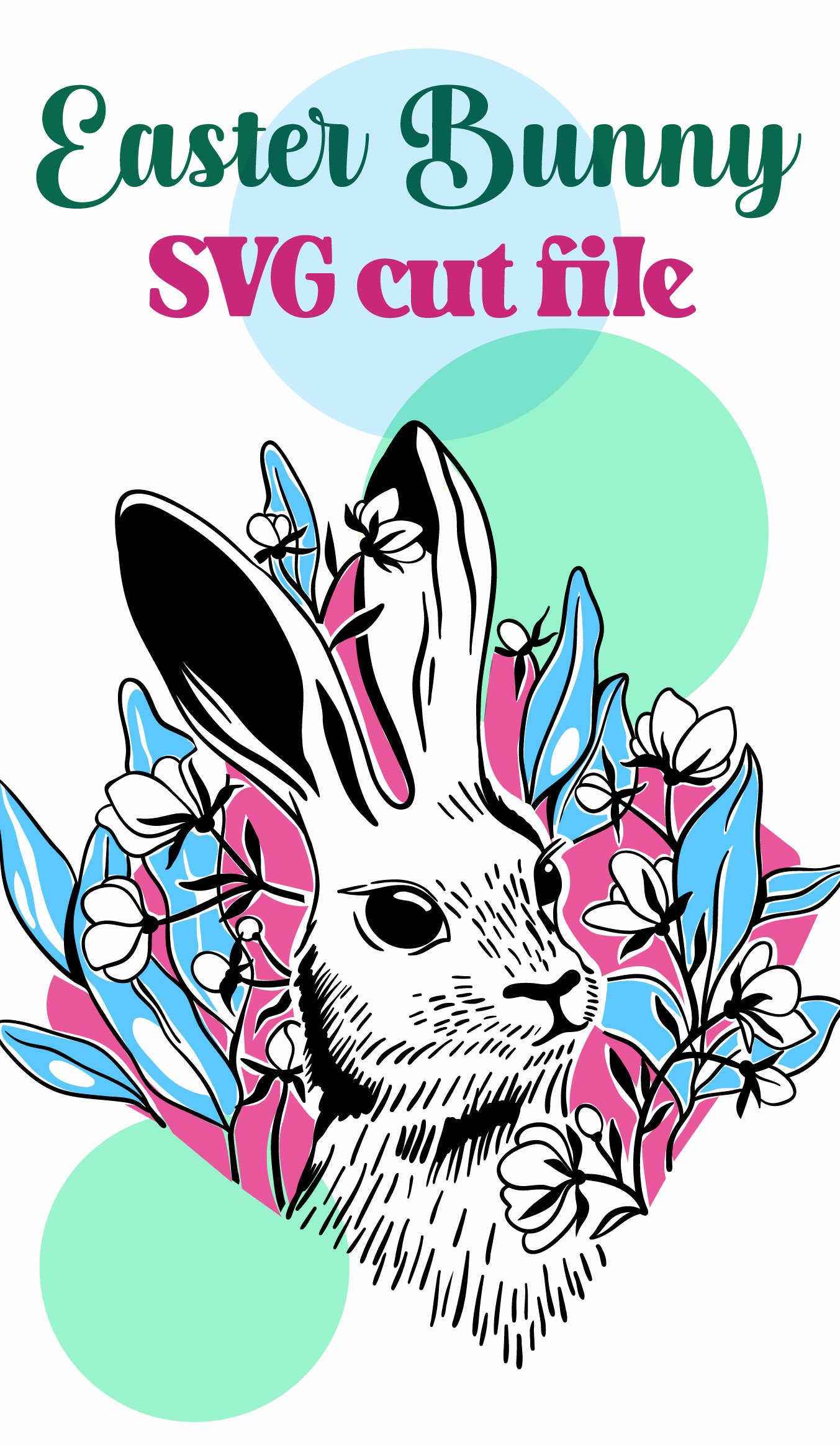 Spring Easter Bunny SVG cut file (537844)