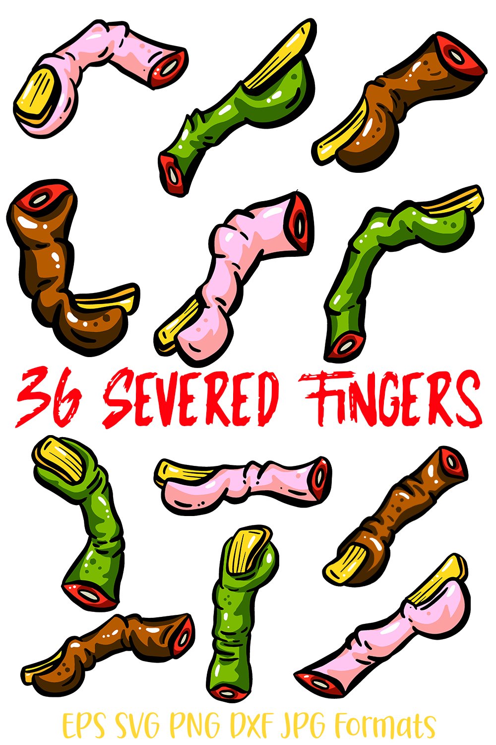 Severed Zombie Fingers Cartoon Download Collection Halloween