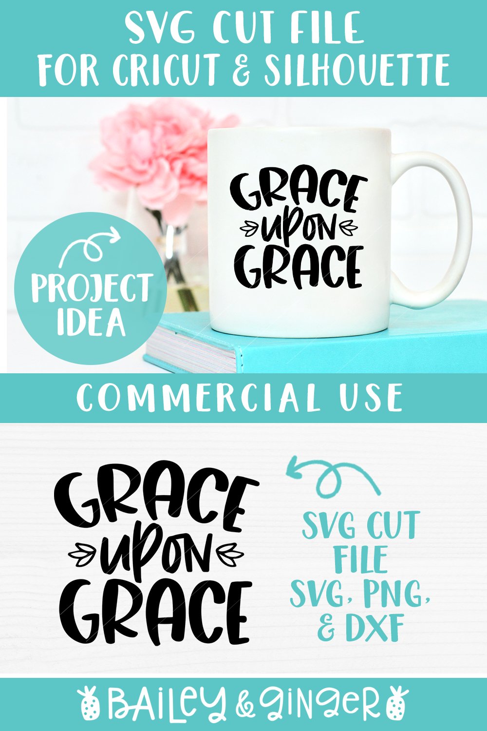 Christian Saying SVG - Grace Upon Grace