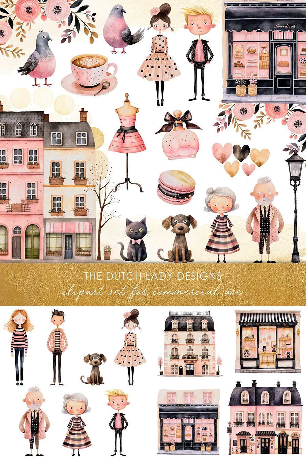 Life In Paris Clipart Set