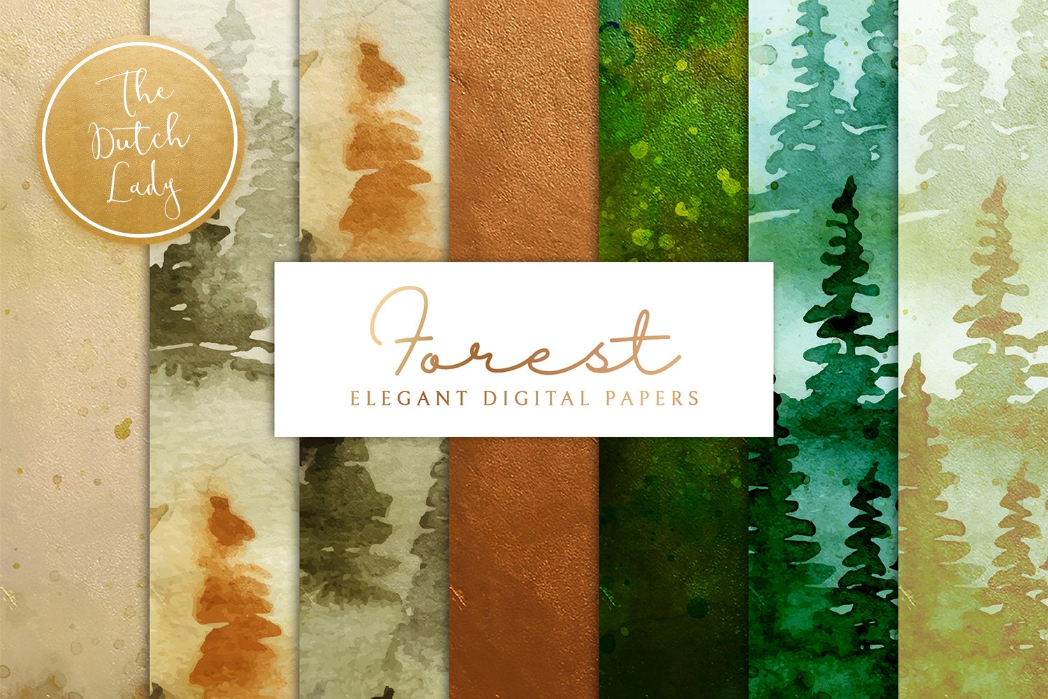 Forest & Pine Wood Backgrounds & Paper Designs (251948)