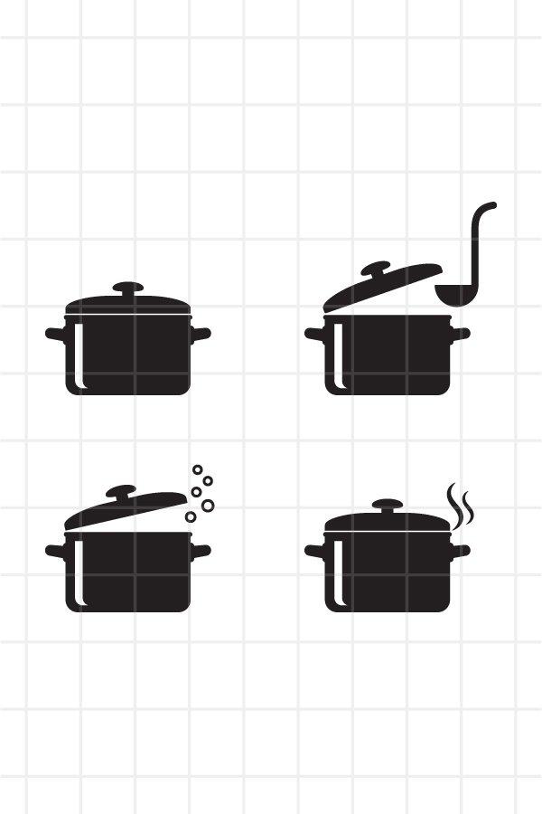 Cooking pan SVG, Pot Cut File, vector icon.