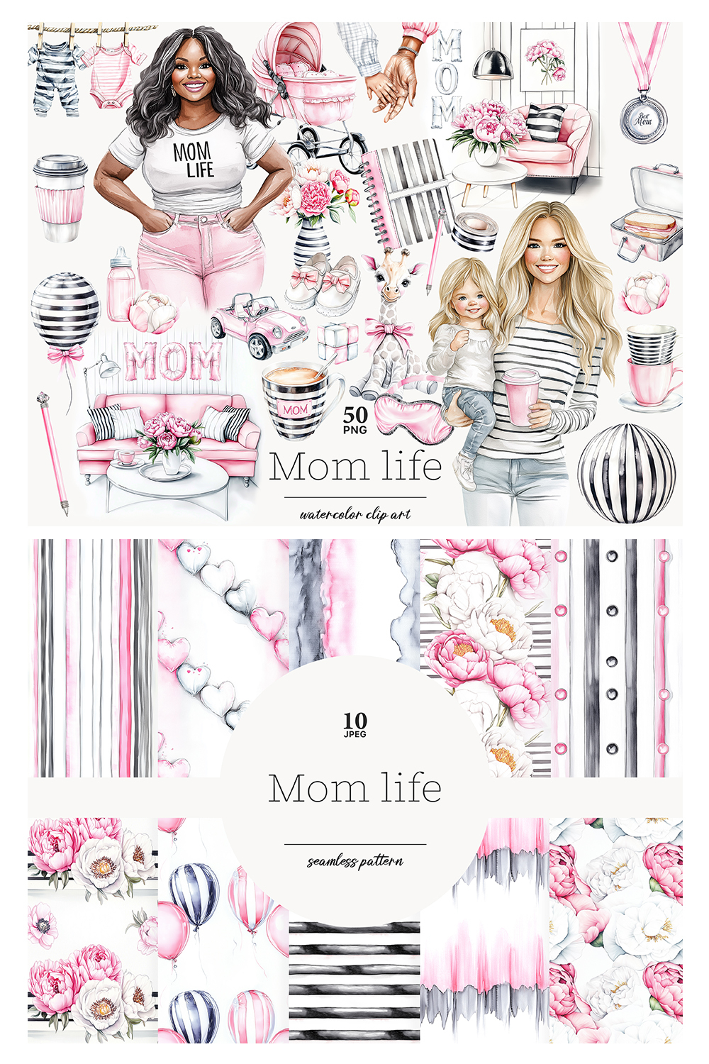 Mothers Day Digital Paper | Mothers Day Pattern