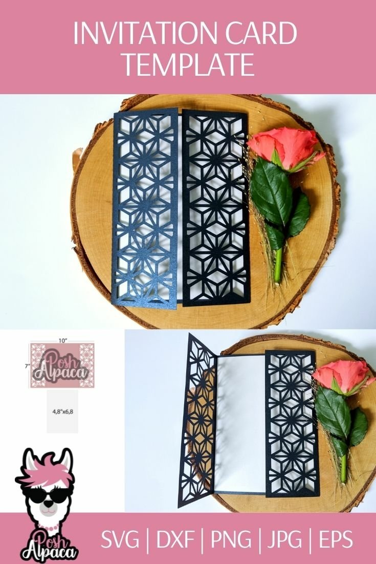 Gate fold wedding Invitation SVG