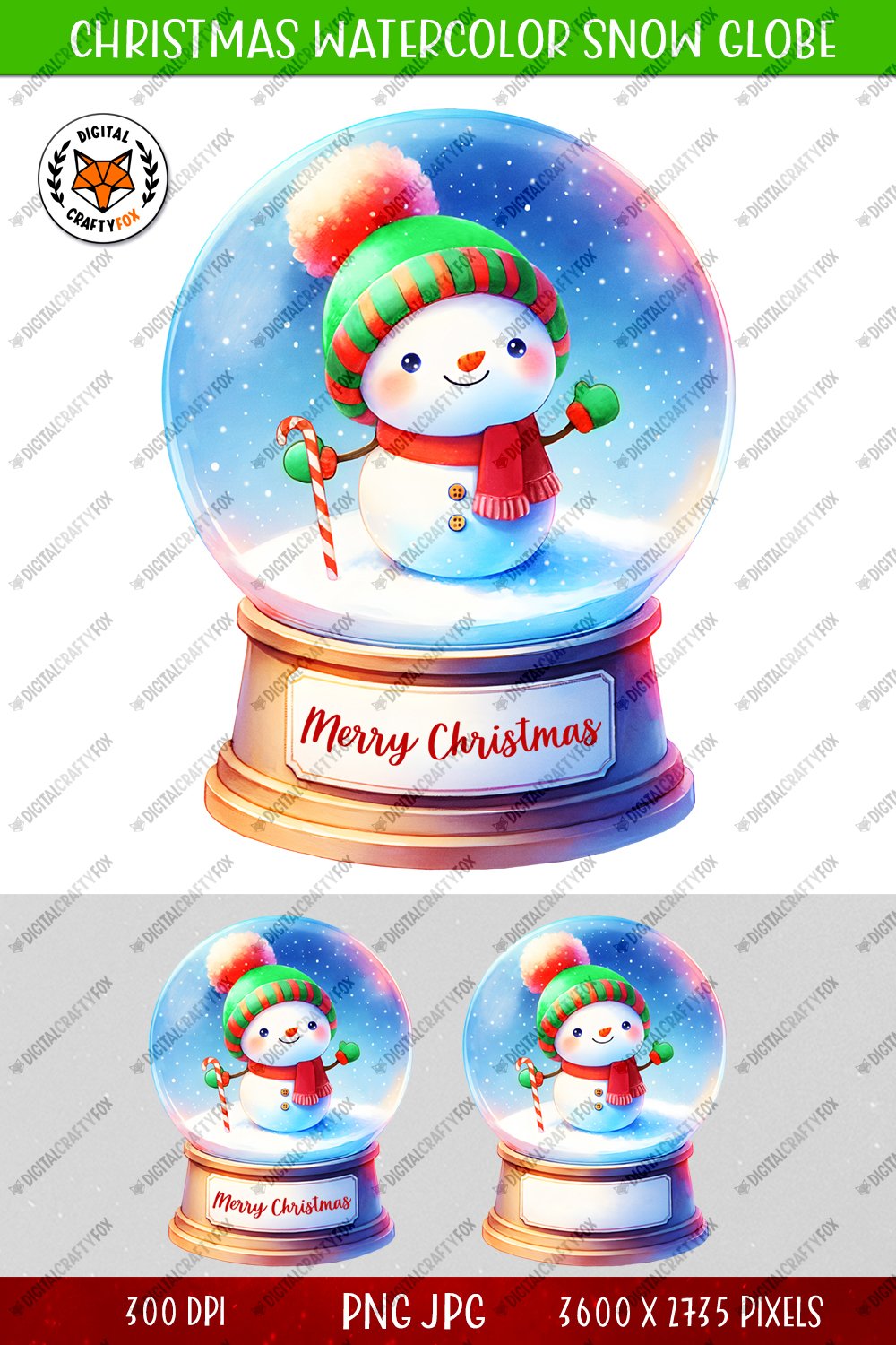 Snow Globe with Snowman PNG, Merry Christmas PNG