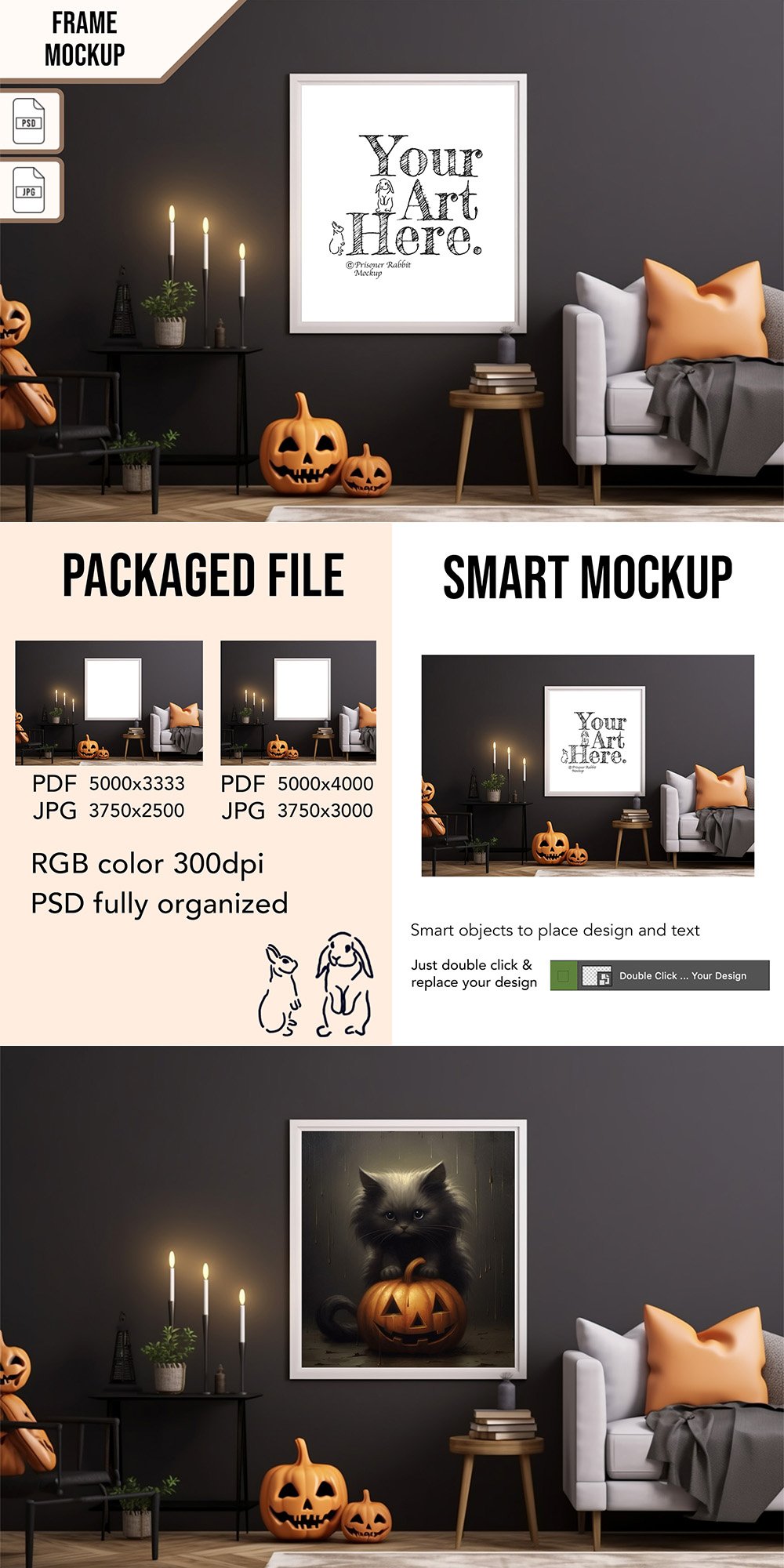 Frame Smart Mockup PSD & JPG Template Graphic (2777404)