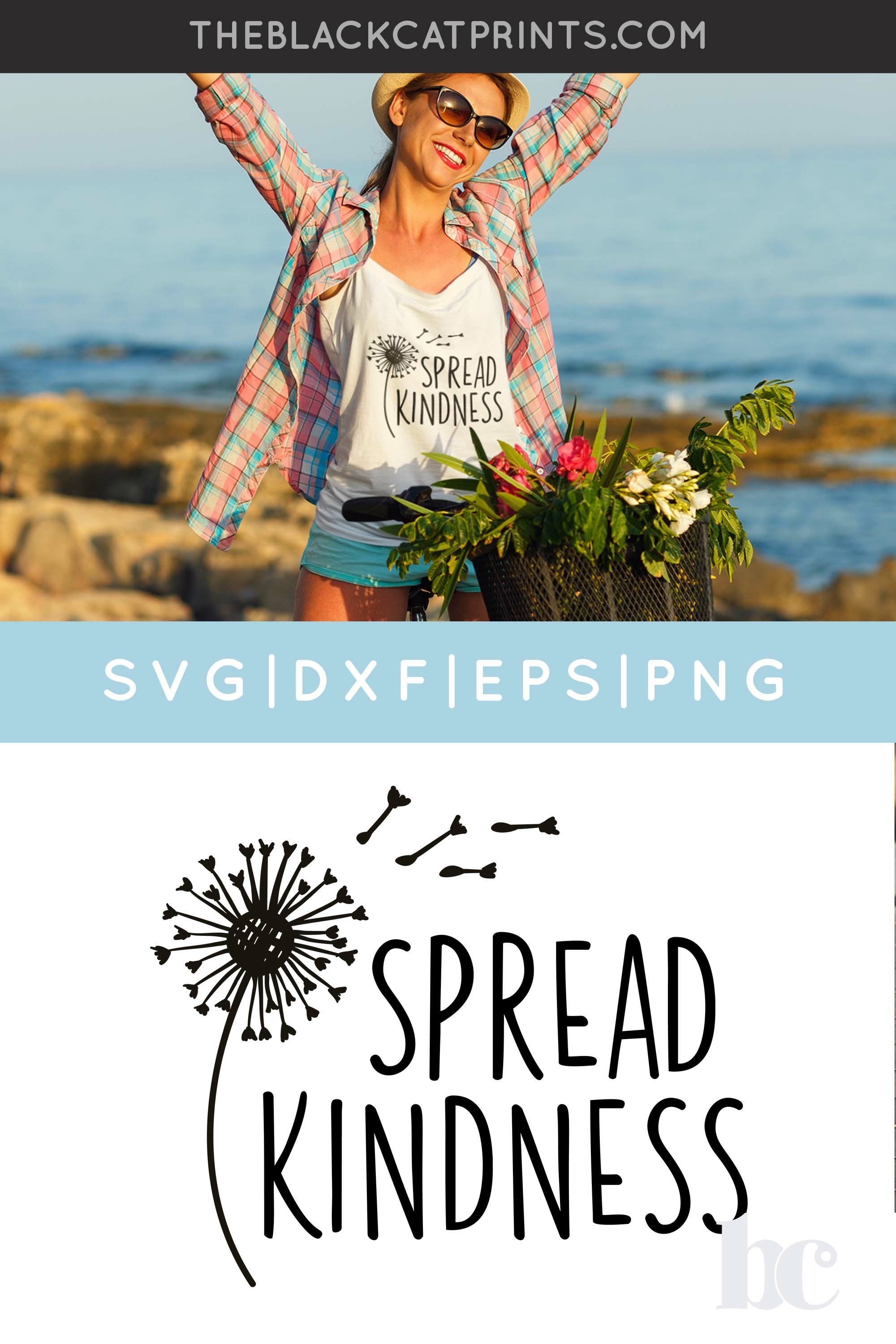 Spread Kindness SVG | Be Kind SVG | Kindness Dandelion SVG