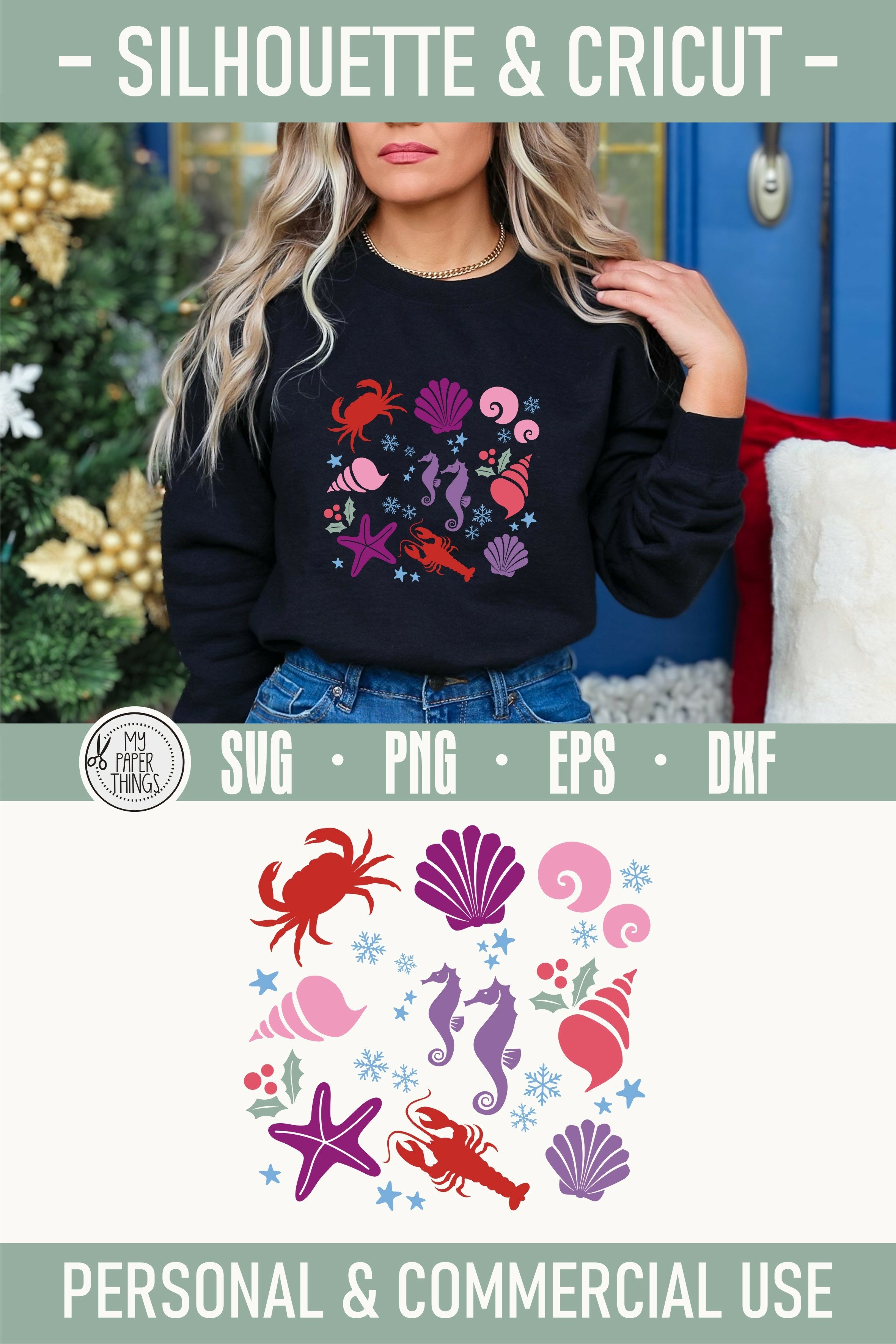 Beach Christmas Svg