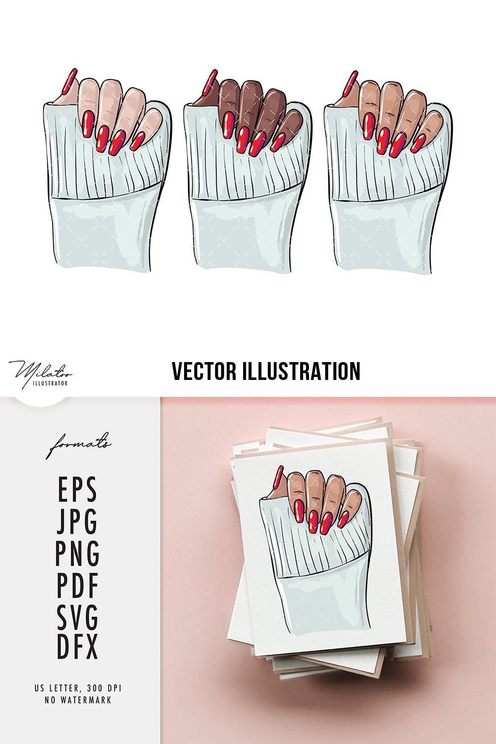Nails SVG manicure hand png beauty salon clipart (1193419)