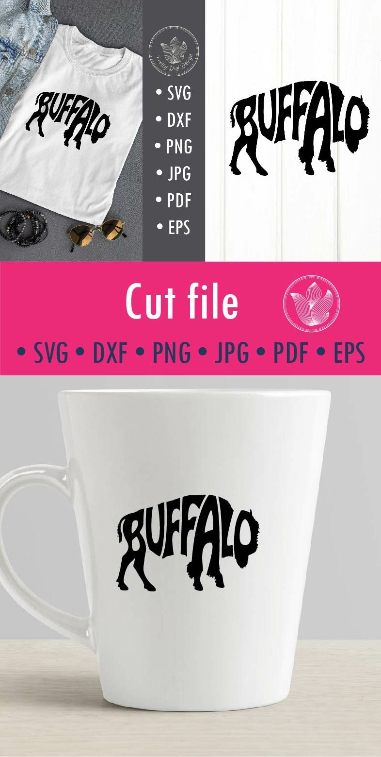 Buffalo Cut File | Animal Word Art