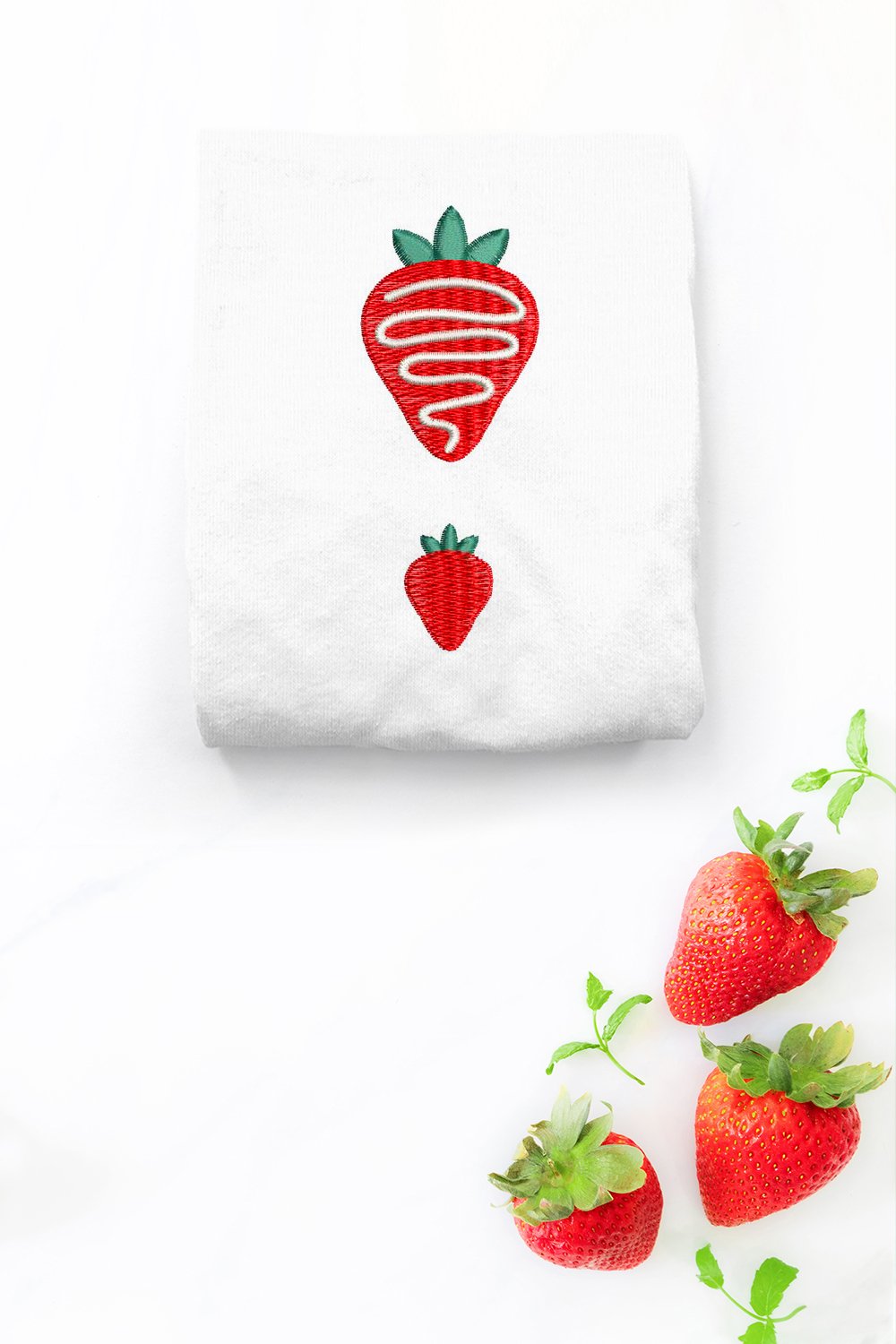 Dessert Strawberry Mini Embroidery File