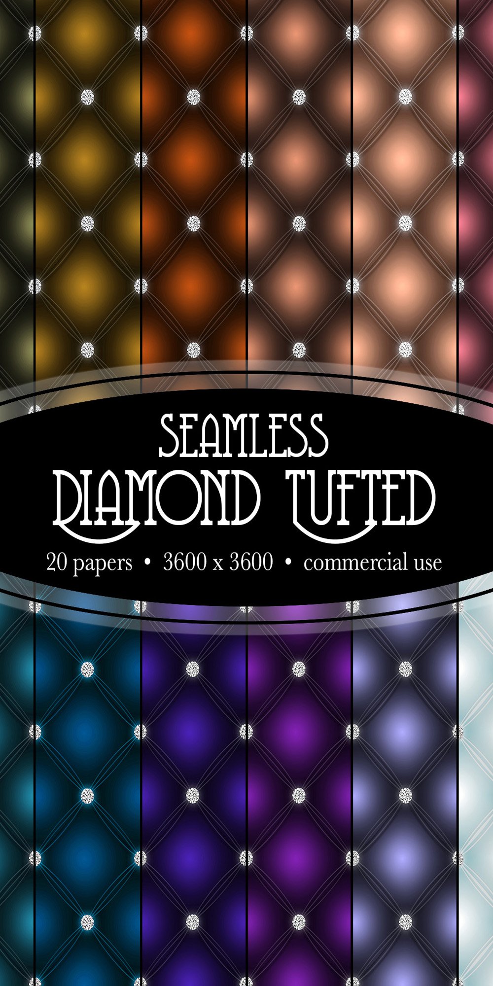 Seamless Diamond Tufted Paper - 20 Variations