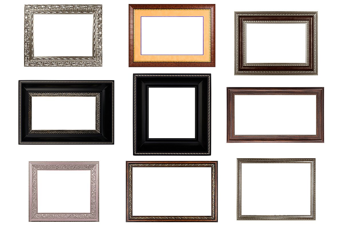 BUNDLE Color set mockup canvas frames isolated (1541254)
