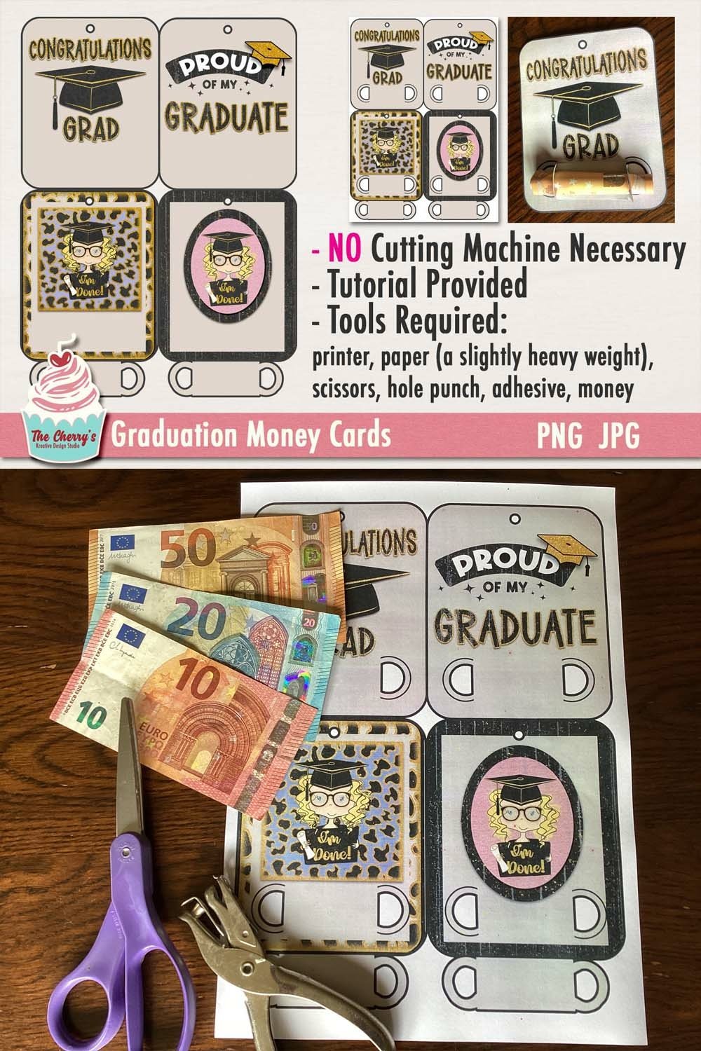 Money Cards for Graduation Printable