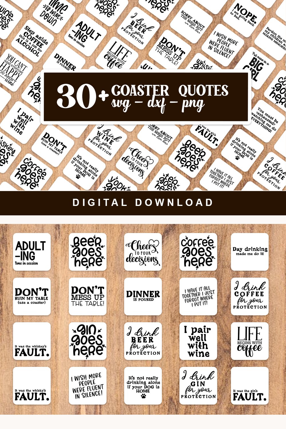 Coaster SVG Bundle | Coaster Quotes