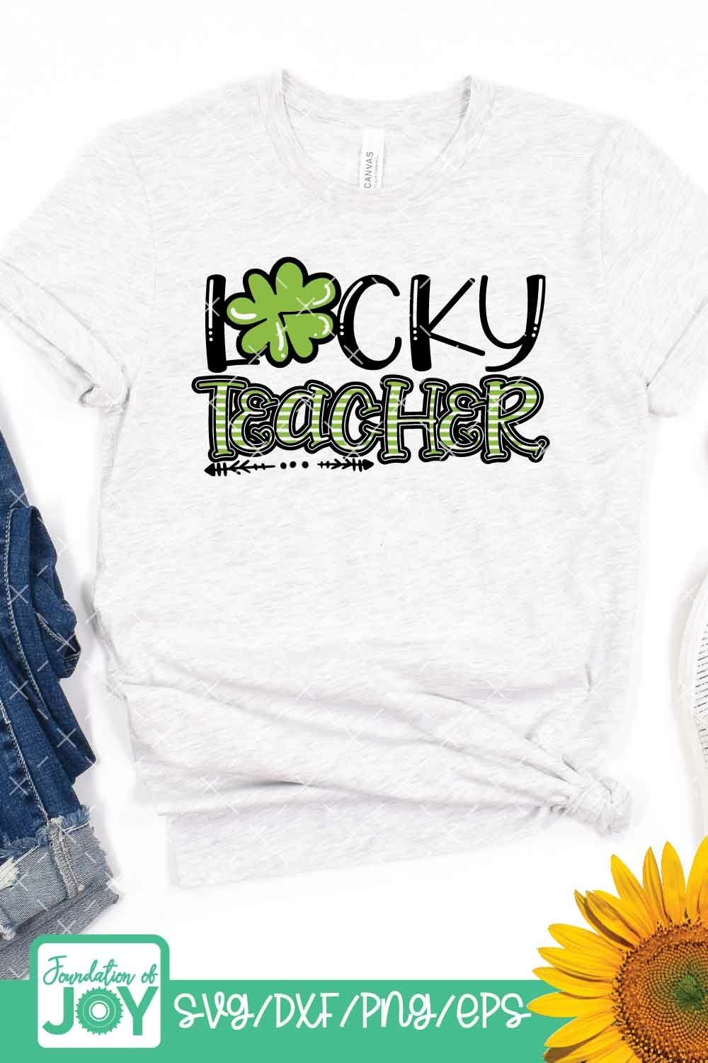 Lucky Teacher Svg, eps, png, dxf, St patricks day png