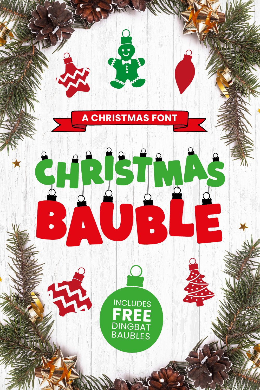 CHRISTMAS BAUBLE | a Christmas Font with Dingbats