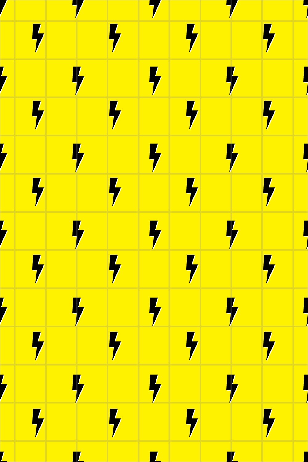 Yellow seamless pattern with electric lightning (2168307)