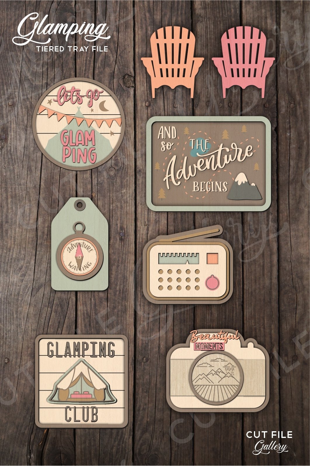 Glamping Tiered tray decor, Signs for Tier tray