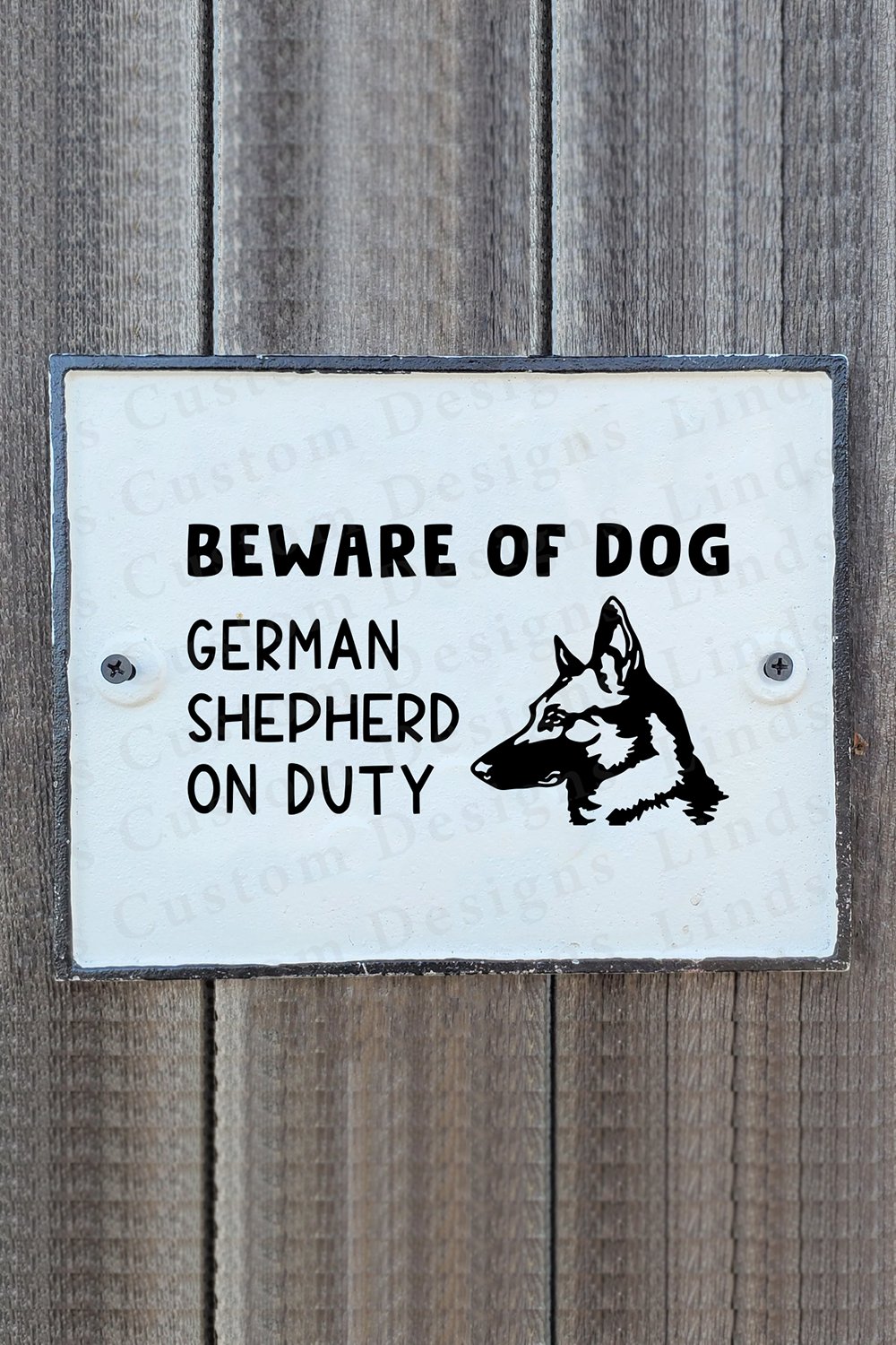 Beware of Dog - German Shepherd on Duty - SVG Design