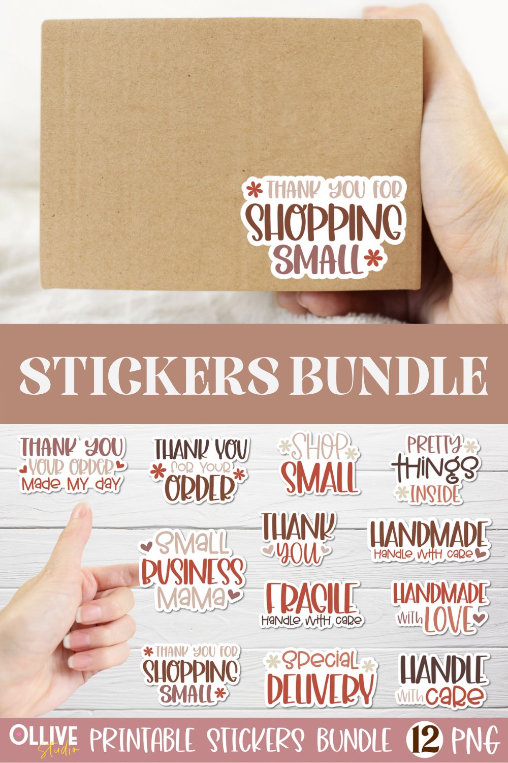 Stickers Packaging and Small Business PNG Bundle