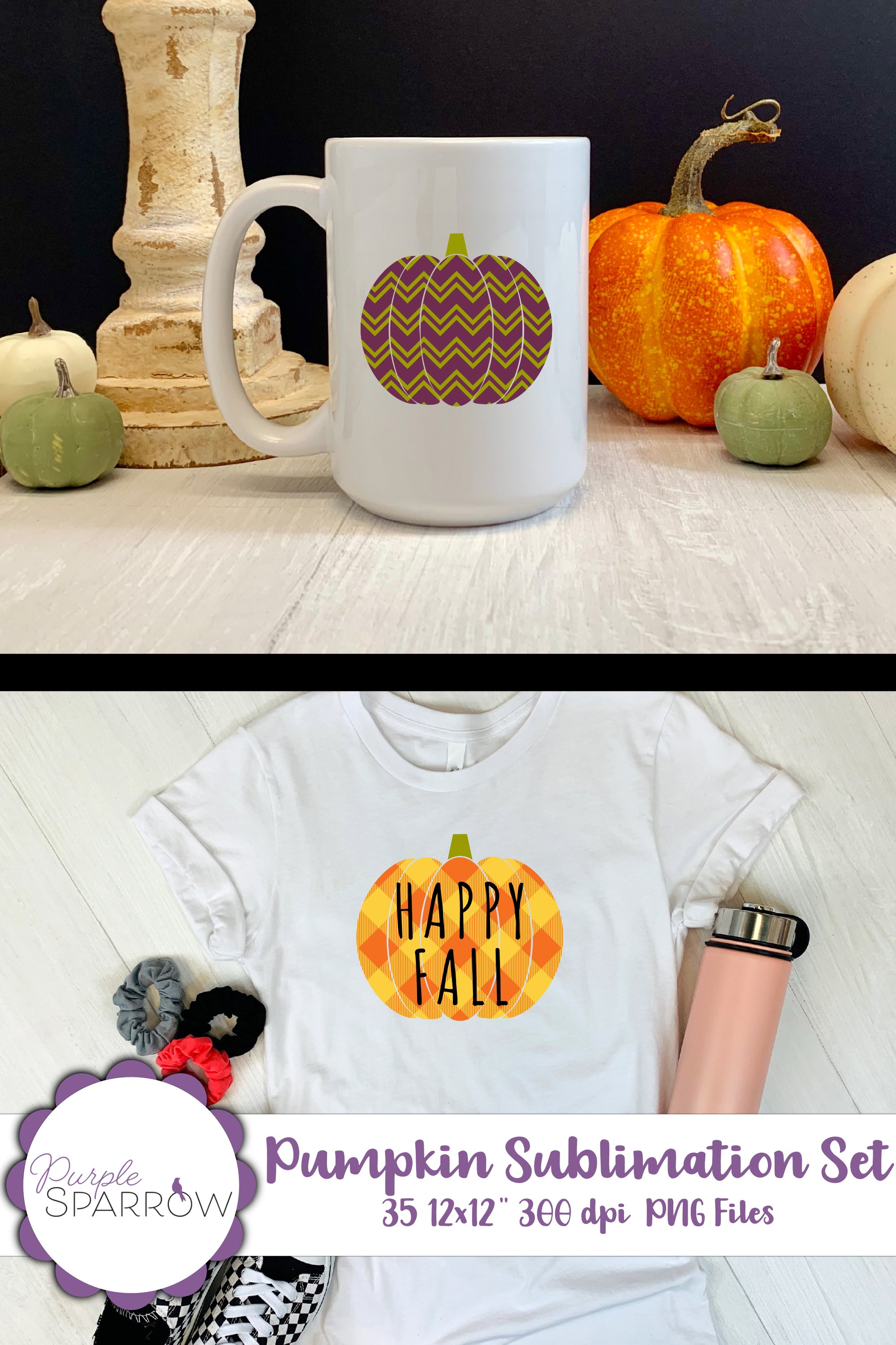 Pumpkin Sublimation Set in Fall Colors