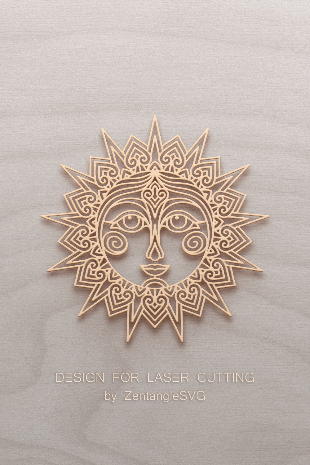 Sun SVG DXF Laser cut files, Mandala Zentangle (1830206)